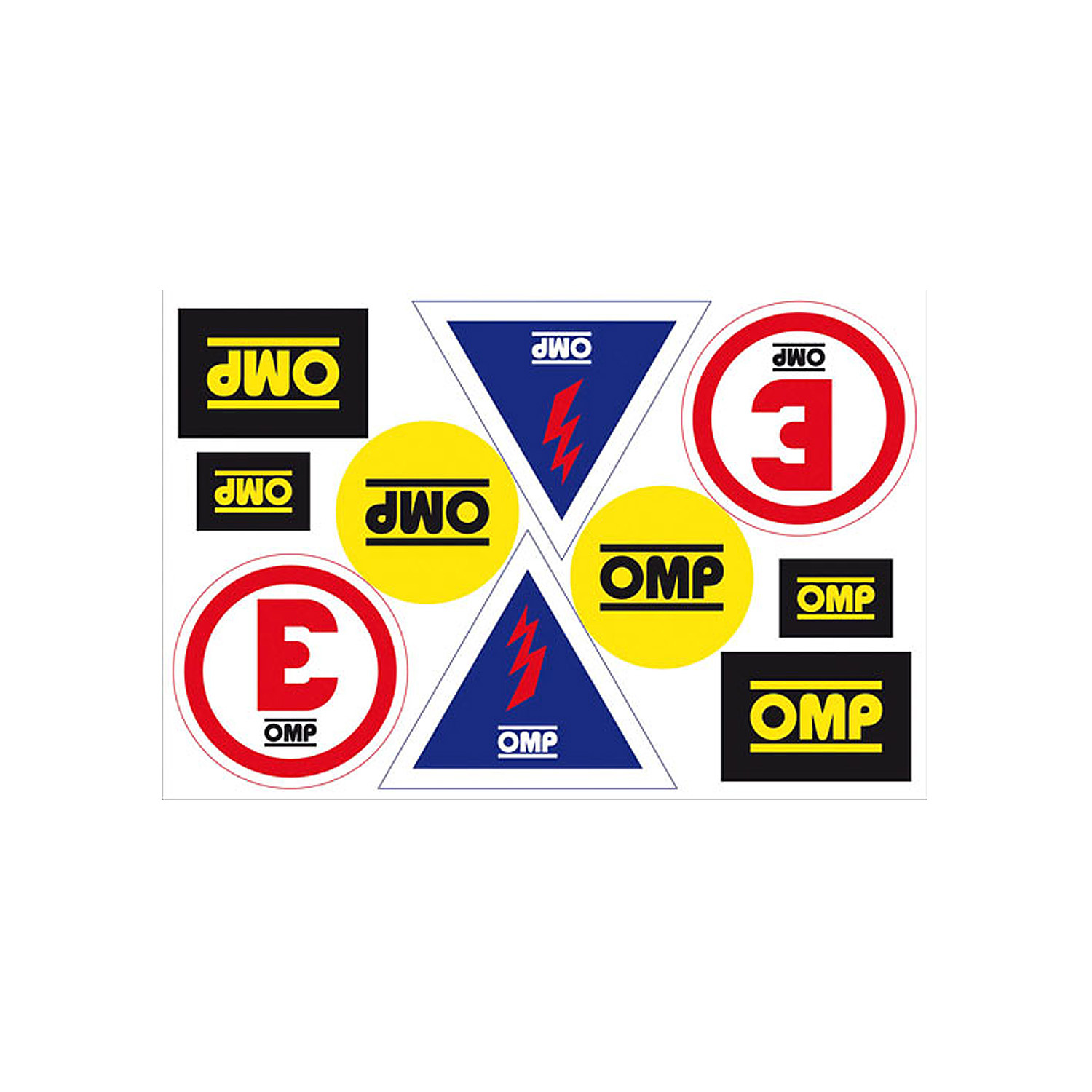 Buy OMP Italy Logo Sticker Sheet Online - Top Racing Shop
