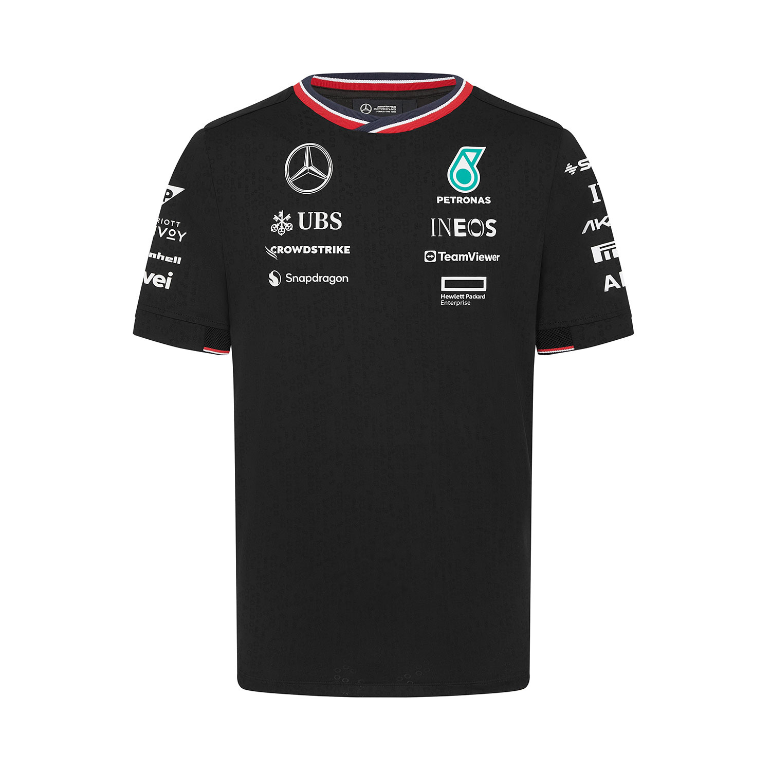 2024 Mercedes AMG Petronas F1 Men's Team Black T-shirt | FORMULA 1 \ MERCEDES \ Mercedes T ...