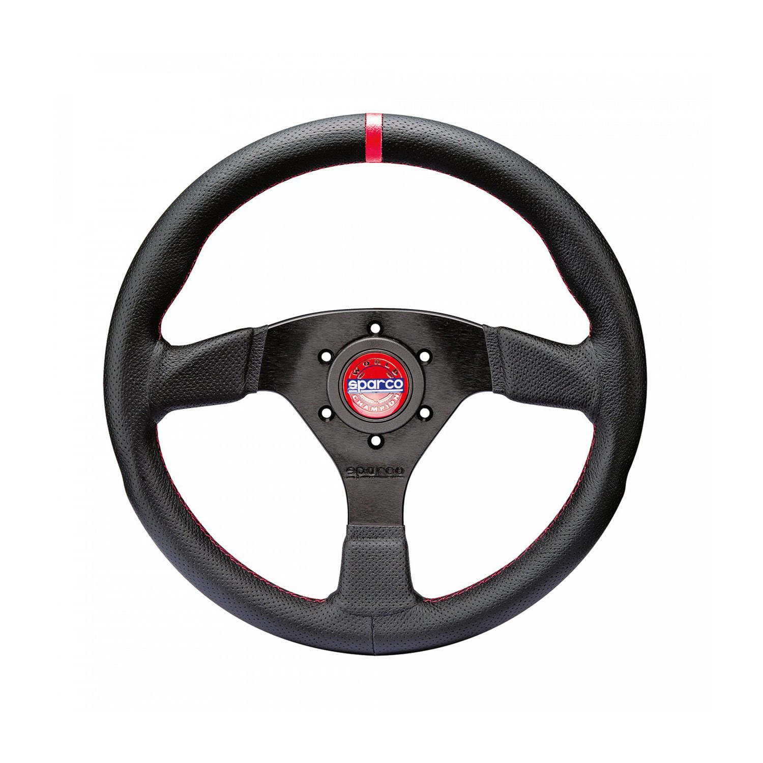 Buy Sparco Italy R383 CHAMPION Leather Steering Wheel Black/Red Online ...