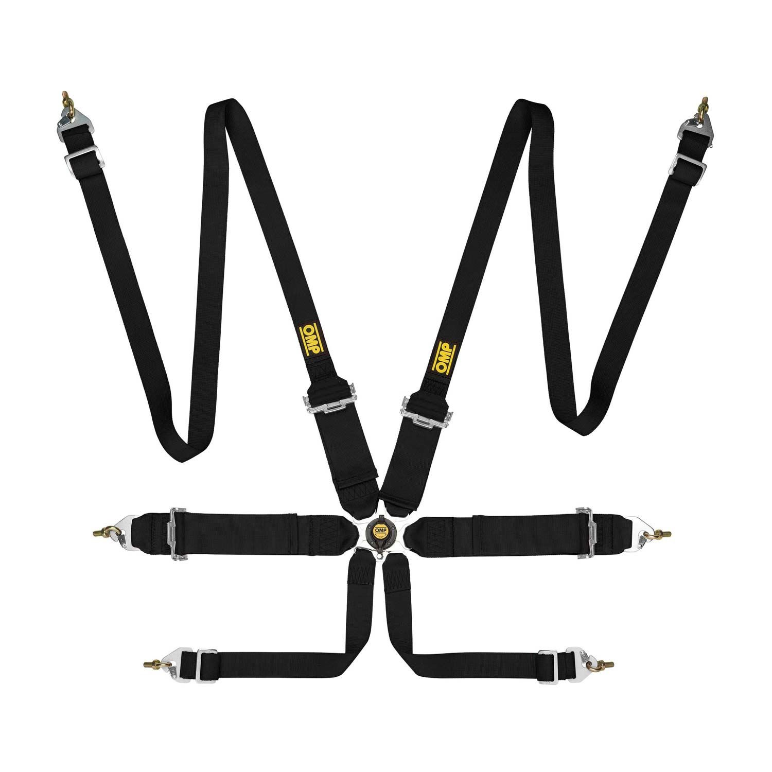 OMP Italy Saloon FHR 6 - point Safety Belts black ((DA0-0204-B02-071 ...