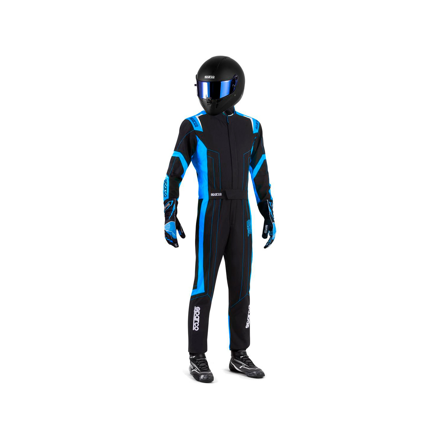 Sparco Italy THUNDER Kids Karting Suit Black/Blue (FIA) from Sparco ...