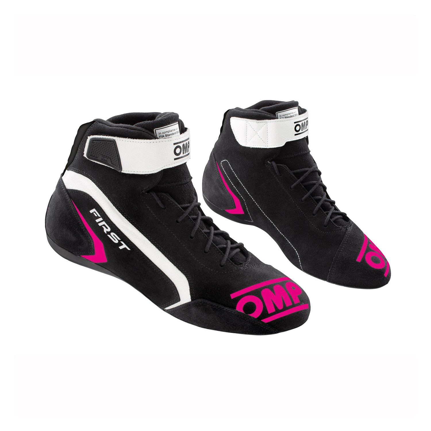 OMP Italy FIRST MY21 Racing Shoes Black/Pink (FIA) ((IC0-0824-A01-277 ...
