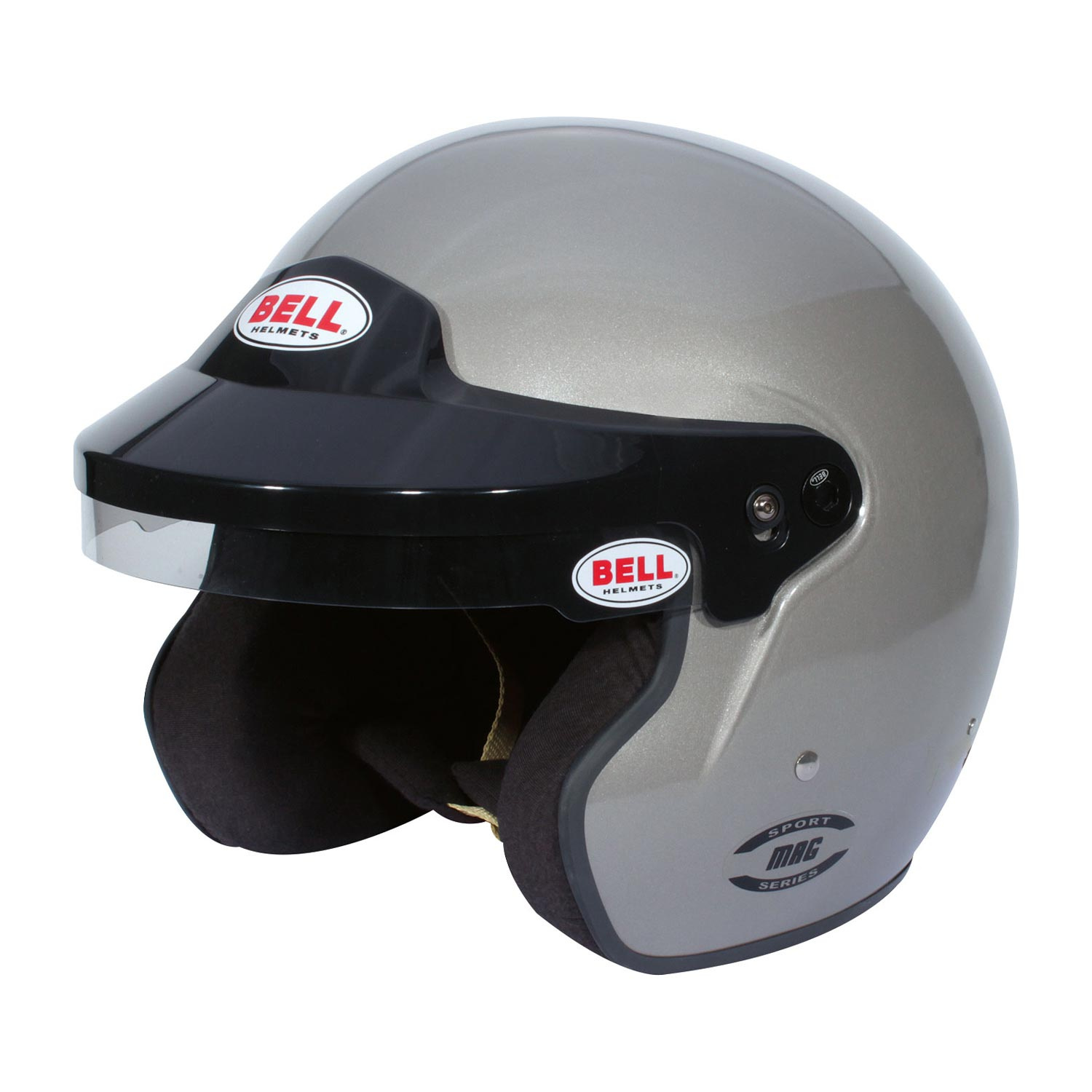 Buy Bell MAG Rally Open Face Helmet Silver without HANS Posts (FIA ...